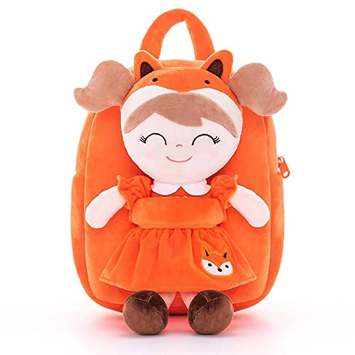 Gloveleya Kids Backpack Toddler Backpack Soft Plush Fox Girl Doll Backpacks 9"…
