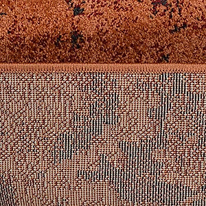 Rugsotic Carpets Machine Woven Heatset Polypropylene 10'x13' Area Rug Contemporary Orange M00034