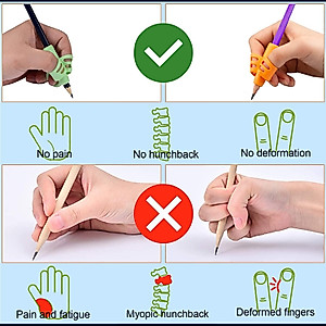 JustBlanks 20 Pcs Pencil Grips for Kids Handwriting - Pencil Holders for Kids, Pencil Grippers Writing Tool, Writing Posture Correction Tools for Toddlers, Preschoolers Special Needs for Classroom