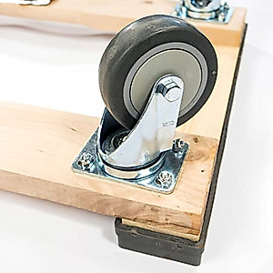 US Cargo Control Rubber Cap Moving Dolly, 18.5 Inch x 32.5 Inch, Heavy Duty Furniture Dolly with Rubber Caps to Secure Load While Moving, Rubber Swivel Wheels for Easy Mobility, Case of 2 Dollies