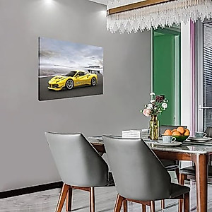 Car Poster Ferrari F40 Supercar Posters Racing Car Canvas Wall Art For Boy's Bedroom SuperCar Wall Decor Frame-style 30x20inch(75x50cm)