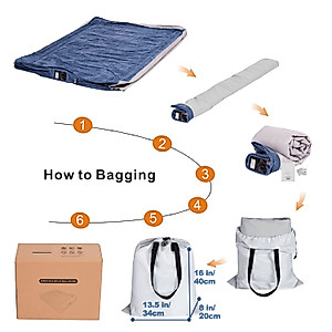 Jaroky Air Mattress, Air Mattress Queen with Built in Pump, Inflatable Blow Up Mattress in 3 Mins Inflation/Deflation, 660lb Max, 80 × 60 × 18 inch Queen Size Air Bed Suit for Home, Camping, Travel.