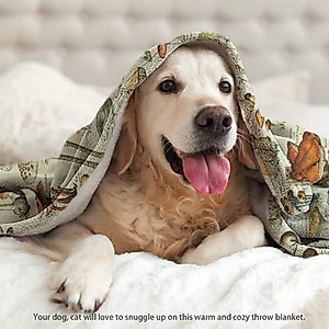 Fleece Throw Blanket for Couch - Super Soft Cozy Bed Blanket Lightweight Plush Fuzzy Mushroom Blankets and Throws for Sofa, 50 X 60 inches