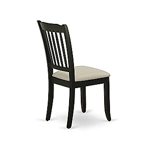East West Furniture DAC-BLK-C Dining Room Chairs, 21 x 18 x 38