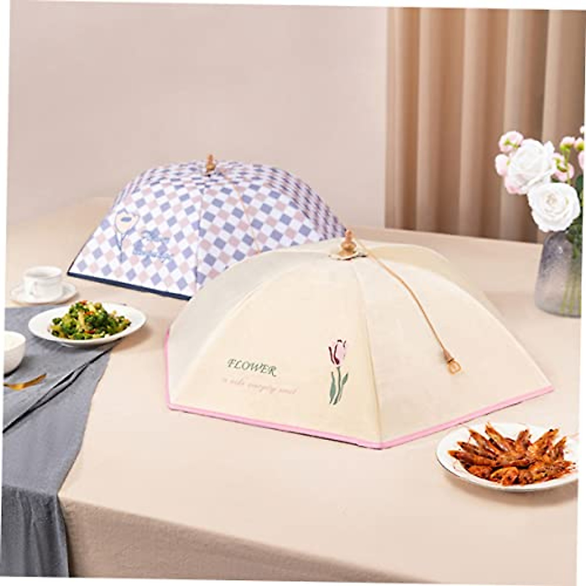 HEMOTON 4pcs Insulation Food Cover Outdoor Food Covers Portable Tent Dining Table Protector Picnic Food Cover Dessert Display Cover Food Warmer Cover Heat Preservation Food Covers for Home