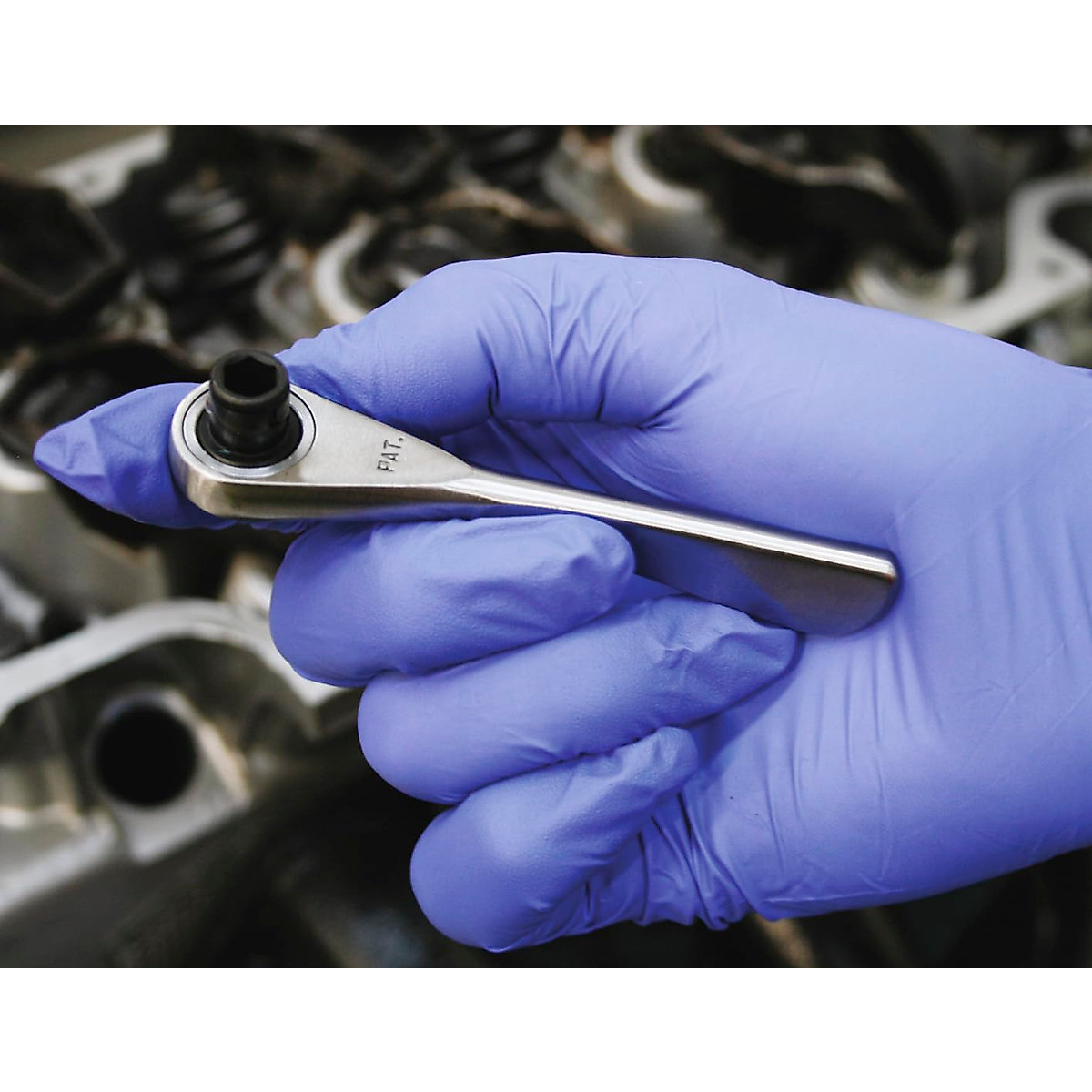 Sealey AK6961 1/4-inch Hex Stainless Steel Micro Ratchet Bit Driver, Silver