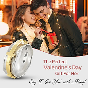 925 Sterling Silver Cross Spinner Ring by Paz Creations, Meditation Ring, Bohemian Jewelry For Women, Yellow Gold 7