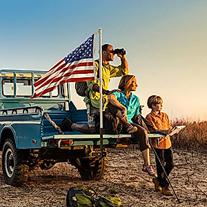 ERYTLLY Hitch Flag Pole Holder, Flag Pole for Truck Jeep SUV Rv Pickup Car Trailer Camper Trailer Universal for Standard Hitch Truck Flag Mount with Anti-Wobble Screw (Black)