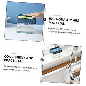 Alipis Soap Pump Dispenser 1PC Presser 2 in 1 Kitchen Sponge Holder Sponge Tray Sink Sponge Hand wash Dispenser Kitchen Sink Sink Dispenser Sink Pump foaming Dispenser abs Soap Counter