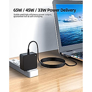 Charger for Asus Laptop, (UL Certified Safety), Round Connector, 65W, 45W, 33W