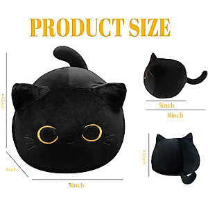 CHNBF Soft Black Cat Plush Toy Pillow - Stuffed Animal for Kids, Boys & Girls Gifts