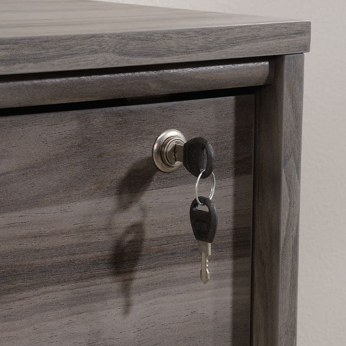 Sauder Clifford Place Lateral File Cabinet in Jet Acacia, Jet Acacia Finish