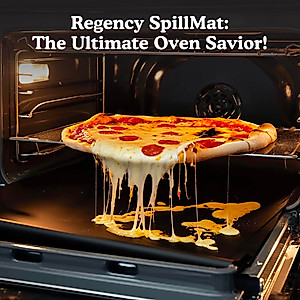 Regency Wraps SpillMat, Non-Stick Heavy-Duty Oven Liner Catches Spills and Prevents Stuck-on Mess in the Oven for Easy Clean-up, BPA-Free Kitchen-Friendly Cooking Accessory, 16"x23", Black, Pack of 2