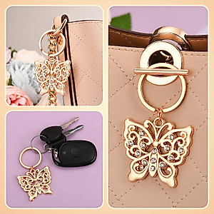 50pcs Butterfly Keychain/Keyring for Baby Shower,Wedding or Bridal Shower Party Favors,Gift,Souvenirs to Guests (Golden Butterfly)