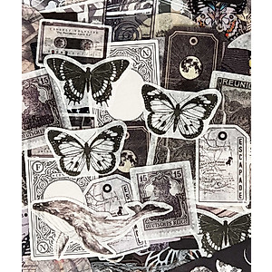 ZMLSED Vintage Ephemera Scrapbook Stickers,100 Pieces Star Universe Bundle Junk Journal Kit Supplies Material Paper Pack Decorative Aesthetic for Craft Art Bullet Junk Journal Planner Collage Album