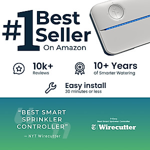 Rachio 8ZULW-C 3rd Generation: Smart, 8 Zone Sprinkler Controller, Works with Alexa