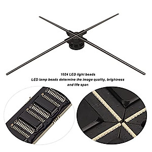 3D Hologram Advertising Display Fan 33.5inch, 1600×1600 Hi Resolution and APP Control, 8G Built in, LED Light 3D Holographic Projector Fan for Business Store Shop Bar(US)