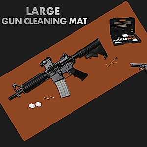 Gun Cleaning Mat-45"x20",PHILSKY Large Padded Gun Mat,Waterproof/Durable Protects Surfaces, Oil-Resistant Solvent-Resistant Protective Mat for Gun Cleaning