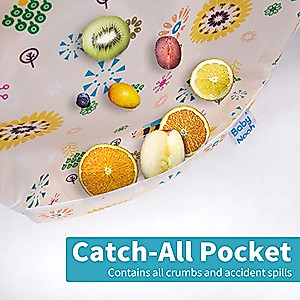 3 Pcs Long Sleeved Bib Set | Baby Waterproof Bibs with Pocket Bundle | Toddler Bib with Sleeves and Crumb Catcher | Stain and Odor Resistance Play Smock Apron - Pack of 3 | 6-24 Months