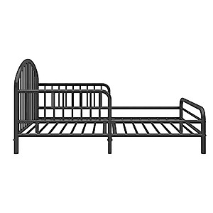 Little Seeds River Metal Toddler Bed, Black