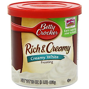 Betty Crocker Rich & Creamy Gluten Free Creamy White Frosting, 16 oz. (Pack of 8)