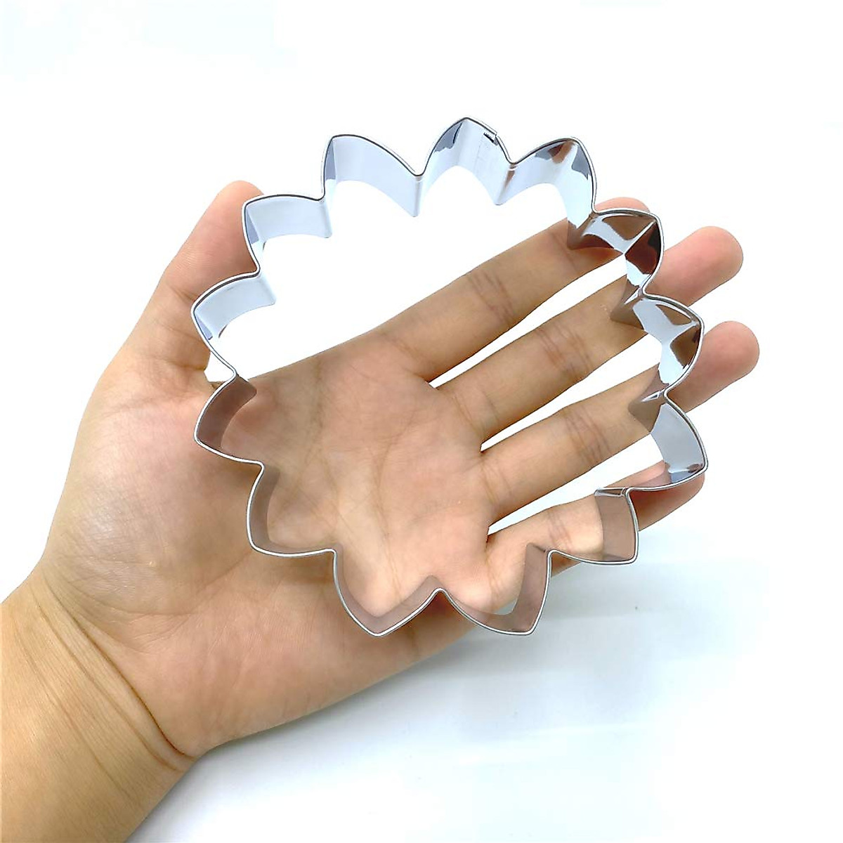 LILIAO Fall Pumpkin Flower Cookie Cutter - 4.4 x 4.4 inches - Stainless Steel - By Janka