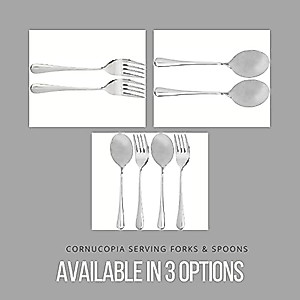Cornucopia Stainless Steel X-Large Serving Spoons (2-Pack), Serving Utensil, Buffet & Banquet Style Serving Spoons-(2 Spoons)