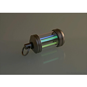 TEC-T323-3W Isotope Reactor Fob - Titanium Tritium Lantern - Accepts 3mm x 23mm Tritium Vials - Camping Accessories - Gifts for Men - Glow in the Dark Keychain Accessories - Survival Gear - Cool Stuff