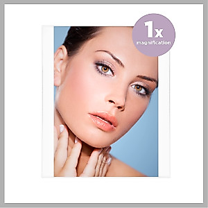 Conair Lighted Makeup Mirror, LED Vanity Mirror with Adjustable Base, Battery Operated in Glossy White