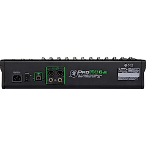 Mackie ProFX16v3 16-Channel Unpowered Mixer USB Bundle with Waveform OEM DAW, 4x Mophead 10-Foot TRS Cable, 4x 10-Foot XLR Cable, 2x 1/4" to 3.5mm Adapter, 10x Cable Ties and Microfiber Cloth