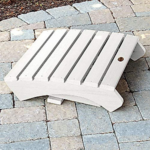 Highwood AD-OTL1-WHE Adirondack Folding Ottoman, Adult, White, 19W x 20D x 13H in.