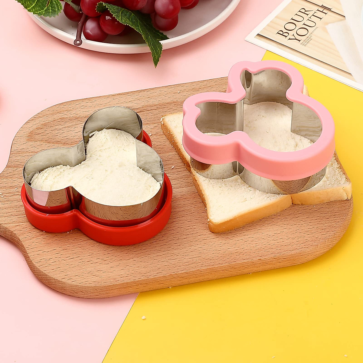 Cookie Cutter set, Head, Glove, Shoe, Bows Shapes Sandwich Cutters Cookie Cutters -Food Grade Cookie Cutter Mold for Kids (7Pack)