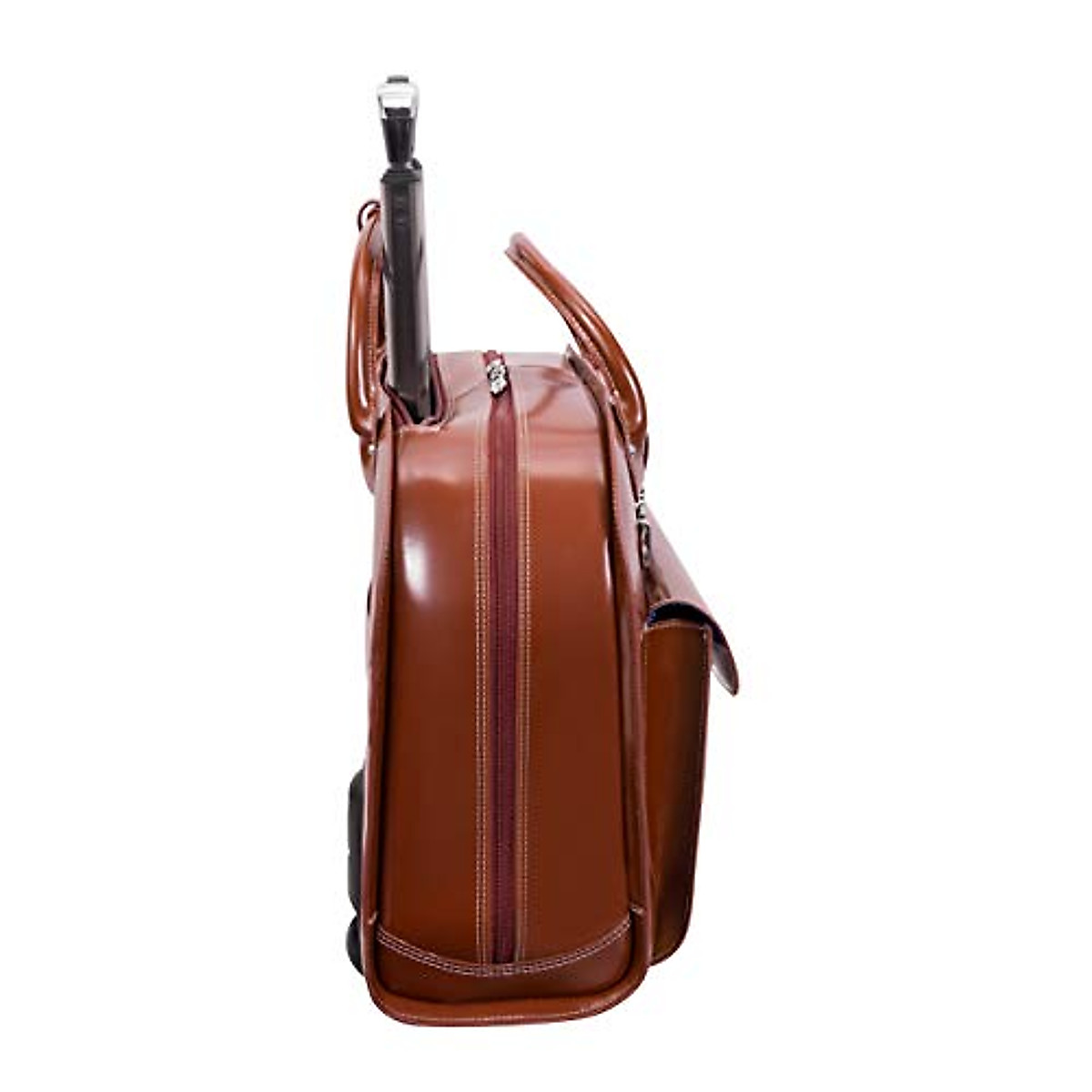 McKlein Women's EDGEBROOK Wheeled Non-Detachable Briefcase, Brown, 17"x6"x13.5"