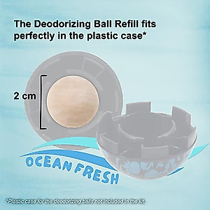 Eco-Fused Sneaker Ball Deodorizer Refills - 8 Pack Air Freshener Ball Replacement - Great for Homes, Offices,Cars, Sneakers, Mens Shoes, Lockers, Gym Bag - Ocean Fresh - Holder Case Sold Separately