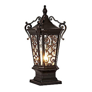 Lights Outdoor European Outdoor Waterproof Anti-Rust Column Lanterns E27 Aluminum Villa Exterior Pillar Post Lights Outside Stairs Patio Streetlights Door Light Stadium