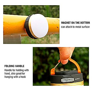 BORDSTRACT Camping Light, Waterproof LED Light High Brightness Hanging Lamp with Magnetic Base, 3 Modes USB Rechargeable Tent Light for Emergency Hiking Fishing