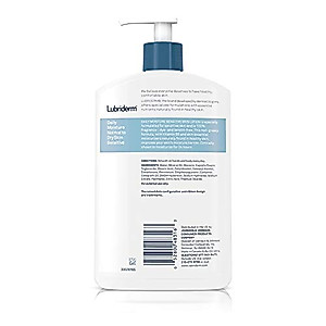 Lubriderm Daily Moisture Body Lotion for Sensitive, Dry Skin, Enriched with Vitamin B5, Dye and Lanolin Free, Unscented and Non-Greasy, 16 fl. oz