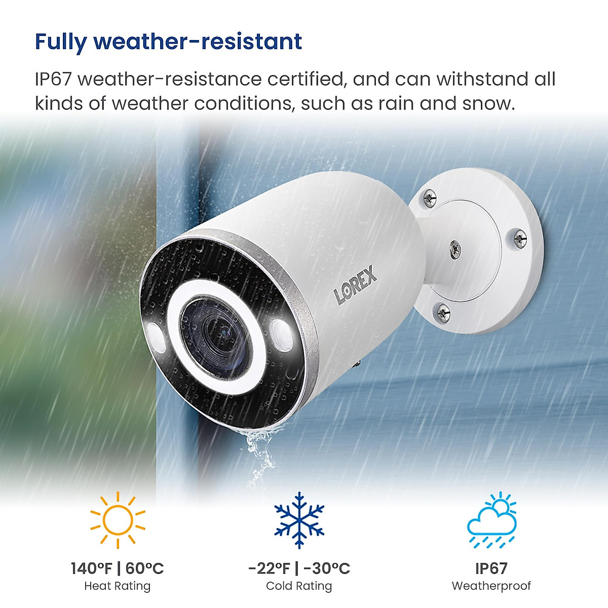 Lorex 4K Fusion 16-Channel (8 Wired + 8 Wi-Fi) 2TB NVR System with 5 Bullet Cameras Featuring Smart Security Lighting