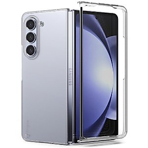 Ringke Slim [Prevents Oily Smudges] Compatible with Samsung Galaxy Z Fold 5 Case, Anti-Fingerprint Technology Smudge Proof Translucent Phone Cover for Women, Men - Matte Clear