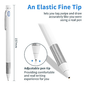 Pencil Stylus for Lenovo Chromebook Duet 3/5 Pen,Minilabo Touch Screens Active Stylus Digital Pen with 1.5mm Ultra Fine Tip Stylist Pen for Lenovo Chromebook Duet 3/5 Drawing and Writing Pencil,White