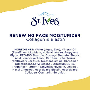 St. Ives Moisturizer Collagen and Elastin Facial Moisturizer Renewing Paraben Free, Dermatologist Tested, Cruelty Free 10 oz