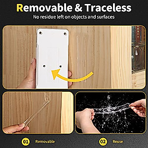 KUSUFEFI Double Sided Tape Heavy Duty, Double Stick Mounting Adhesive Tape (2 Rolls, Total 20FT), Clear Two Sided Wall Tape Strips, Removable Poster Tape for Home, Office, Car, Outdoor Use