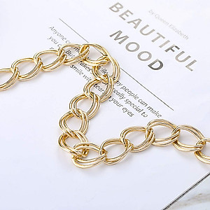 Victray Gold Coin Waist Chain Beach Belly Body Chains Party Rave Body Jewelry Fashion Waist Accessory for Women and Girls (Gold)