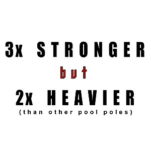 ProTuff 16' Pool Pole + 20" Leaf & 18" Silt Rake Bundle - Unlimited Free Replacements - Pool Cleaning Equipment Kit - Lock Right Mechanism Always Grips, Never Slips