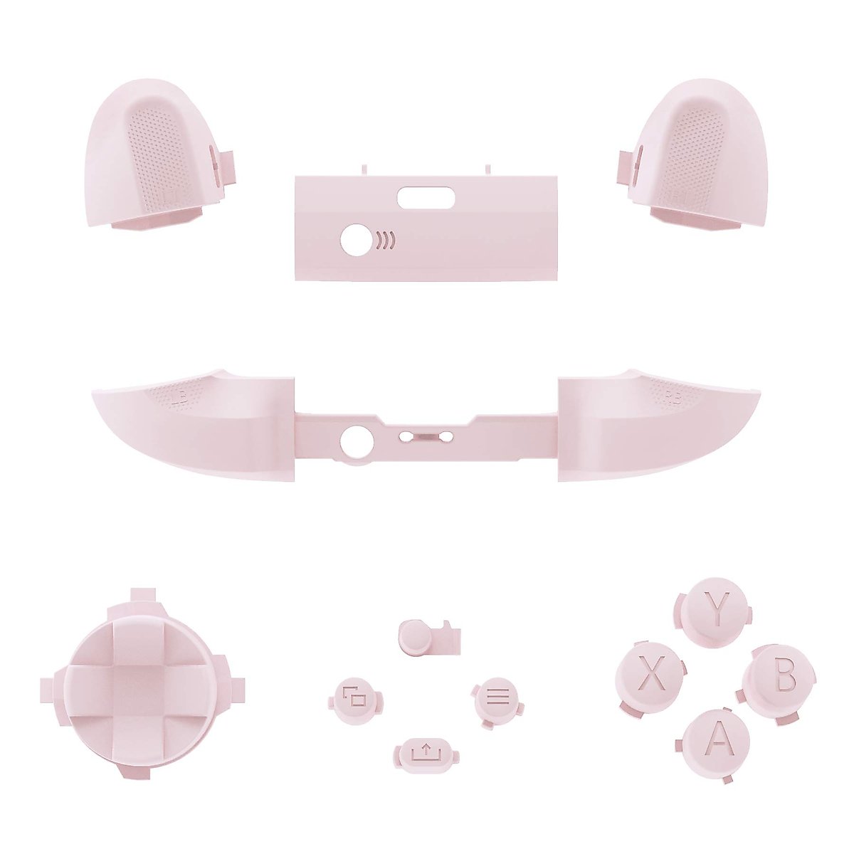 eXtremeRate Replacement Buttons for Xbox Series X & S Controller, Cherry Blossoms Pink Custom Repair Kit Bumpers Trigers Dpad ABXY Start Back Sync Share Keys Parts for Xbox Core Wireless Controller