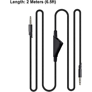 gozahad Astro A10 Cable Cord Adapter Replacement with Volume Control - Also Works with A40 &A40TR Gaming Headsets Xbox one ps4 Controller 2.0Meter (Without Inline Mute)