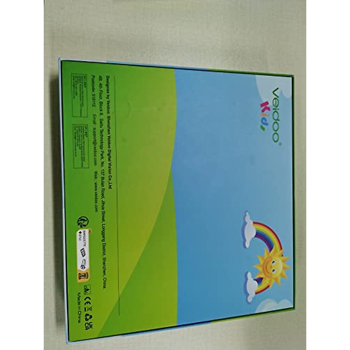 Veidoo Kids Tablet, 7 inch Android Tablet PC, 2GB RAM 32GB ROM, Safety Eye Protection Screen, WiFi, Dual Camera, Games, Parental Control APP, Tablet with Silicone Case(Dark Blue)