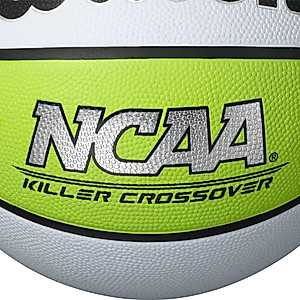 WILSON NCAA Killer Crossover Outdoor Basketball - Size 5 - 27.5", Lime/White