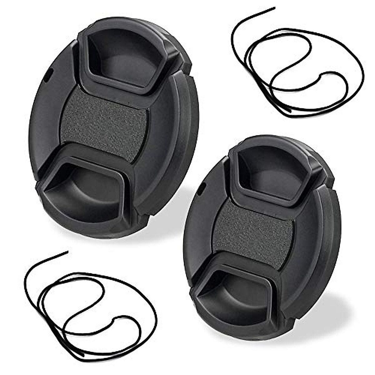 Center Pinched R5 R6 Lens Cap for Canon RF 24-105 mm f/4L and RF 24-105mm f/4-7.1 Lens for Canon EOS R5 R6 EOS R RP Digital Camera, Fire Rock Snap-On 67mm+77mm Camera Lens Cap-1+1Packs