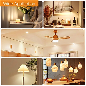 RUCHA E11 Halogen Buld, JDE11 120V 50W Dimmable Halogen Light bulds(Replacement E11 LED Buld), T4 Mini Candelabra Base, for Chandeliers, Candelabra,Ceiling Fan, Table Lamps, Cabinet Lighting, 4 Pack